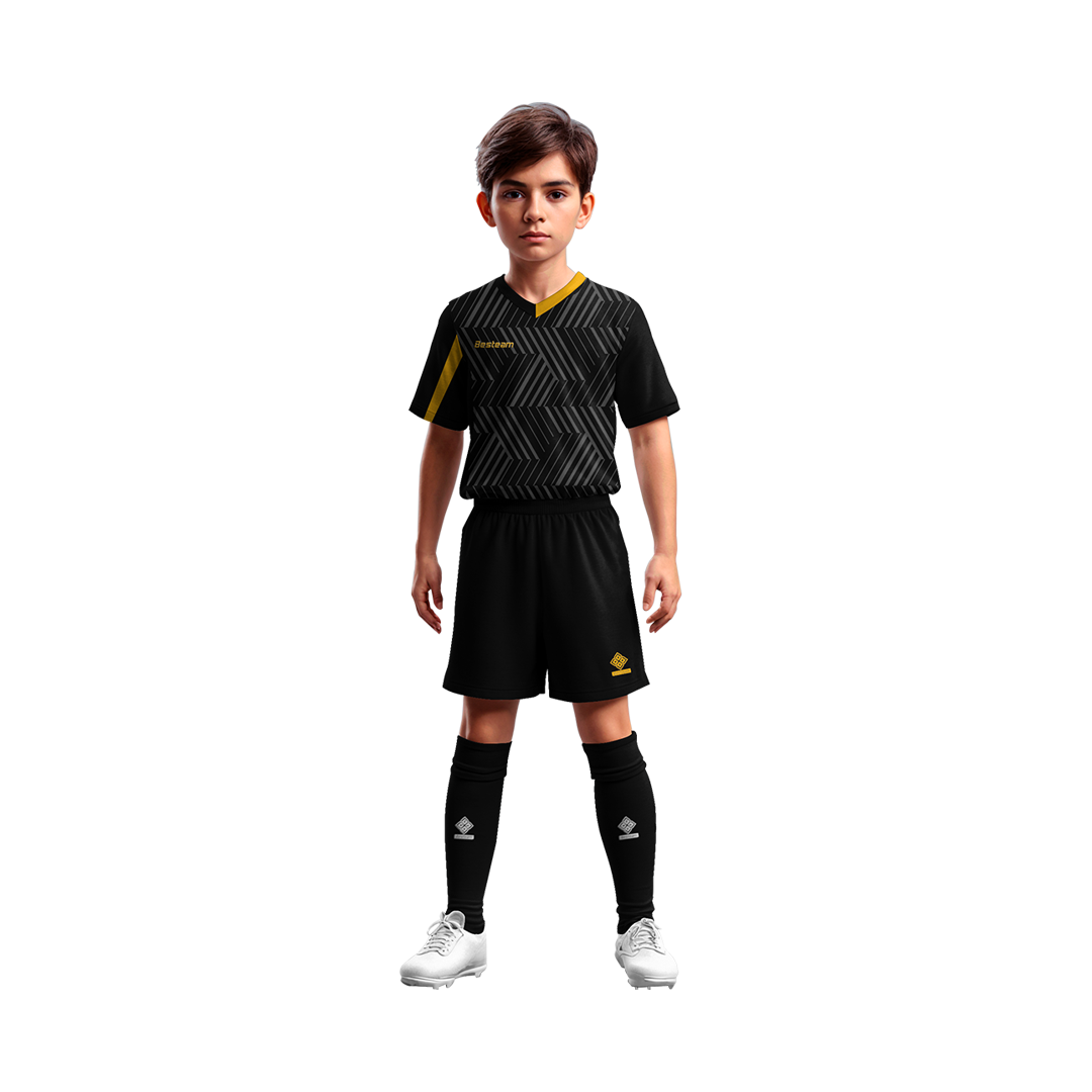 Cadiz Soccer Kit Black/Gold – Besteam Sport