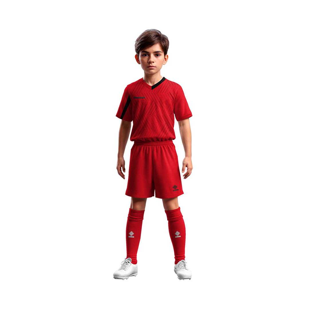 Cadiz Soccer Kit Red/Black – Besteam Sport