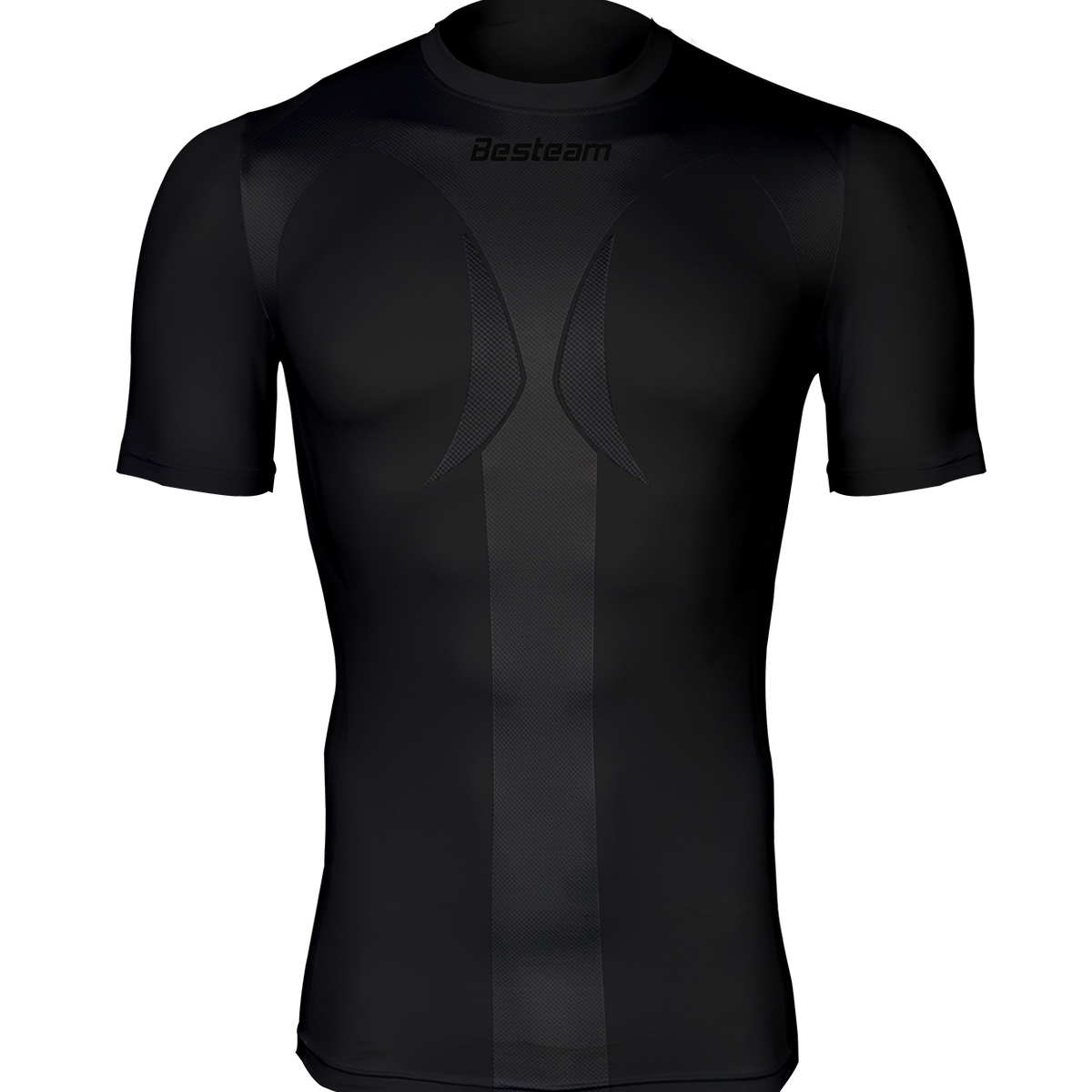 Mens Compression Top Short Sleeve | Black – Besteam Sport