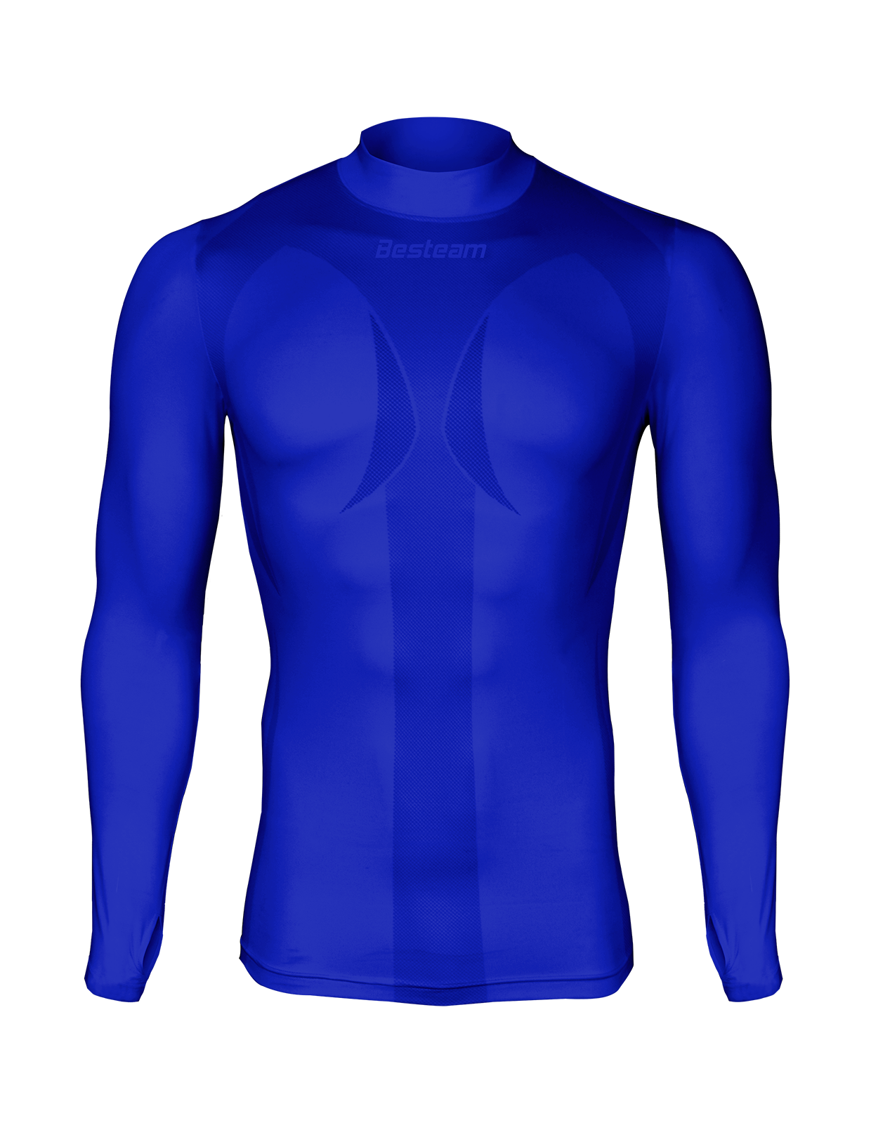 Mens Long Sleeve Compression Top | Royal Blue – Besteam Sport